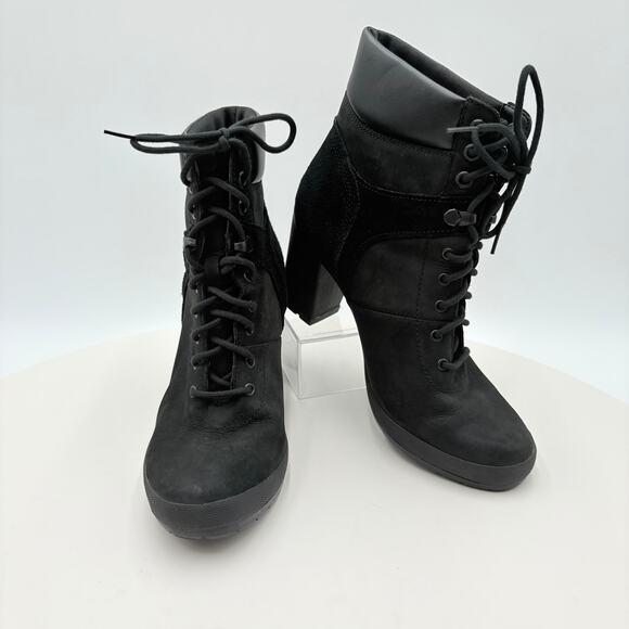 Timberland | Shoes | Timberland Womens 35 Heel Leather Boots Overall ...